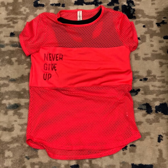 Ideology | Shirts & Tops | Netted Top With Built In Sports Bra | Poshmark